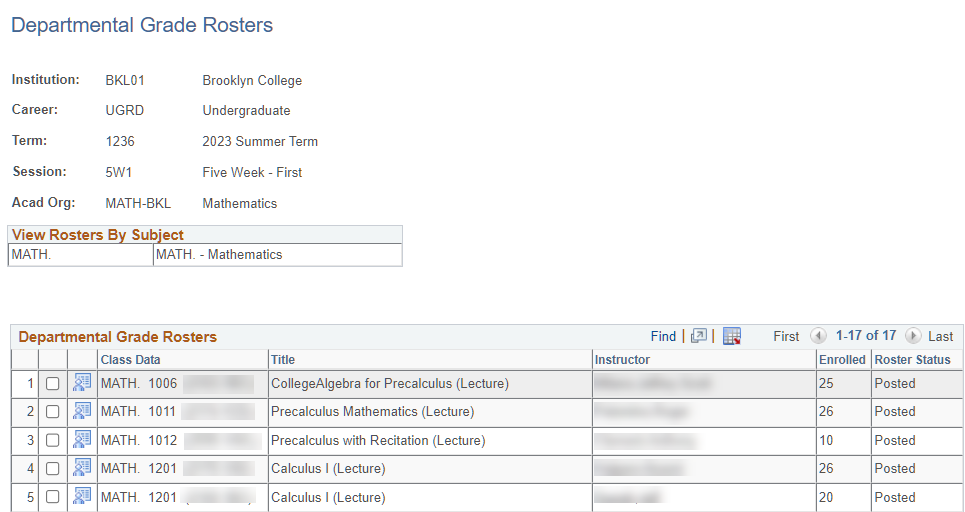 How to: View Department Grade Rosters - BC Knowledge for Employees