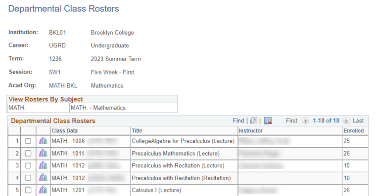 How to: View Department Class Rosters – BC Knowledge for Employees