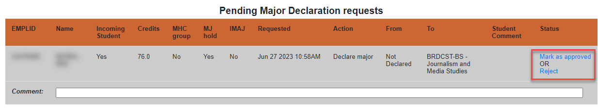 How to: Approve or Deny a Declaration of Major or Minor Request – BC ...