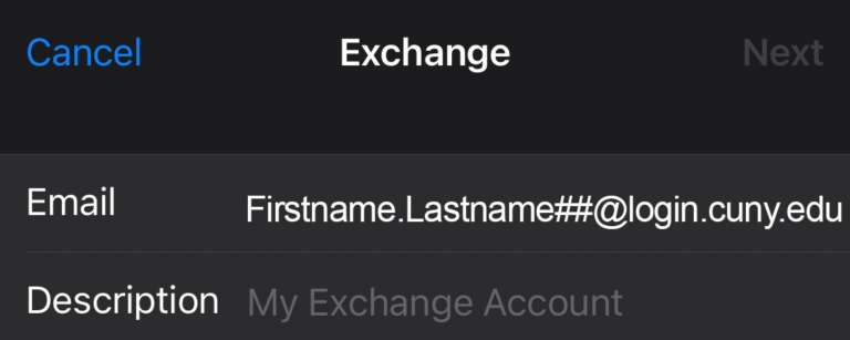 How to configure your CUNY M365 cloud email on the iOS Mail app – BC ...