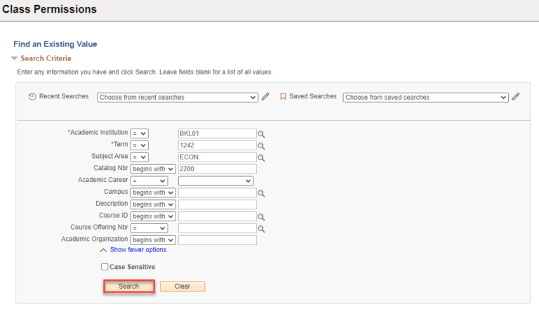 How to: Enter CUNYfirst Class Permissions – BC Knowledge for Employees