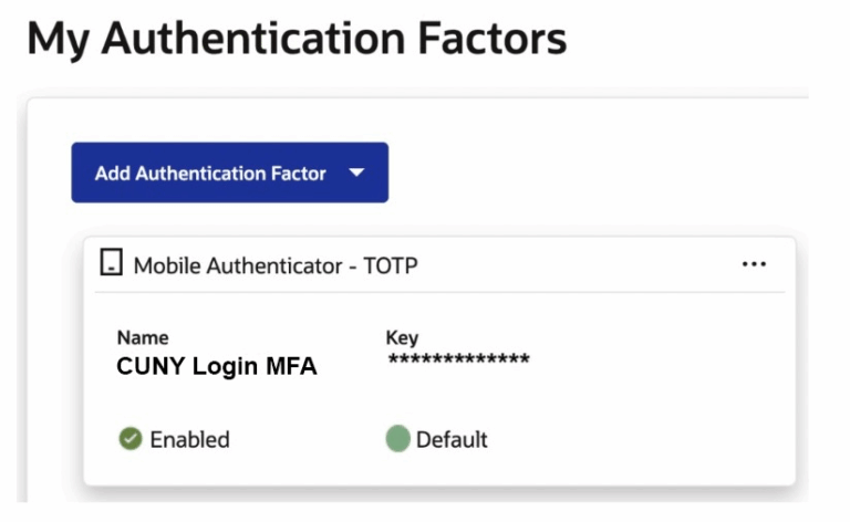 How do I setup my CUNY Login Multi-Factor Authentication (MFA)? – BC ...