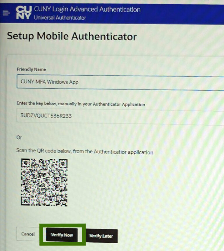 How do I setup Oracle Authenticator on my PC for CUNY Login Multi ...