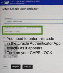 How do I setup Oracle Authenticator on my PC for CUNY Login Multi ...