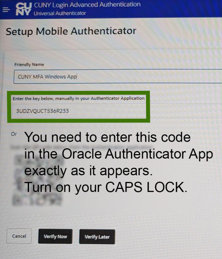 How do I setup Oracle Authenticator on my PC for CUNY Login Multi ...